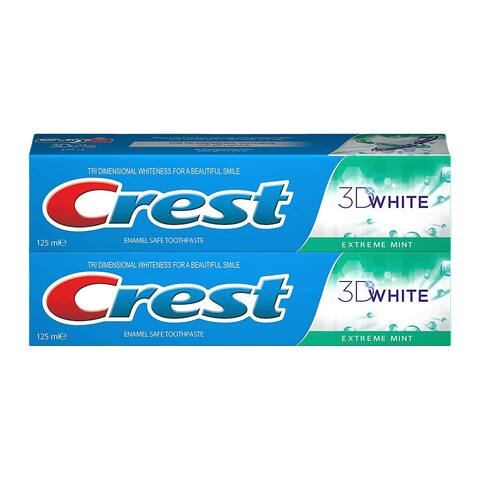 Crest 3D White Extreme Mint Toothpaste 125mlx2 price in Saudi Arabia ...