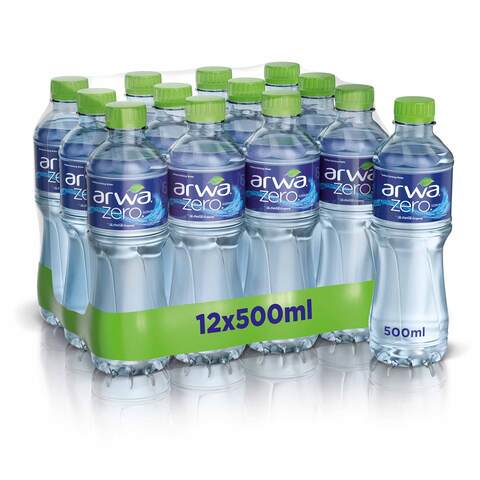 Buy Arwa Water Zero Sodium 500ml ×12 Online - Shop Beverages on ...