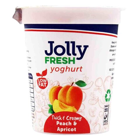 Buy Jolly Fresh Thick And Creamy Peach And Apricot Yoghurt 150ml Online ...
