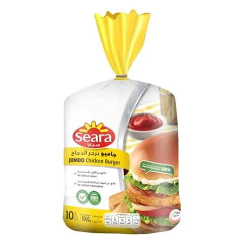 Seara Unbreaded Jumbo Chicken Burger 1000g price in Kuwait | Carrefour ...