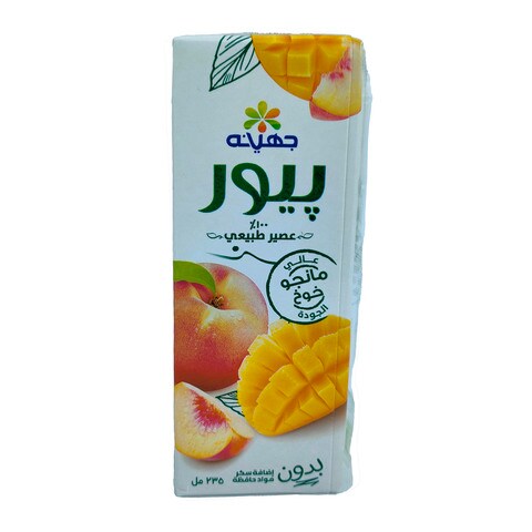 Juhayna Pure Mango And Peach Juice - 235 ml Online | Carrefour Egypt