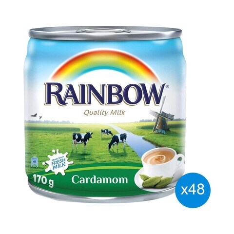 Rainbow Evaporated Milk With Cardamom 170g Pack of 48 price in UAE ...