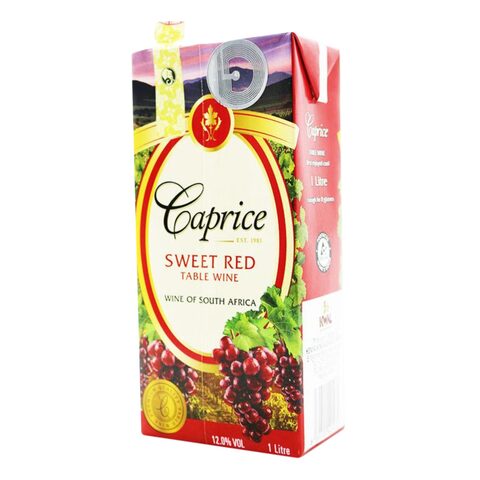 Buy Caprice Sweet Red Table Wine 1L Online - Carrefour Kenya