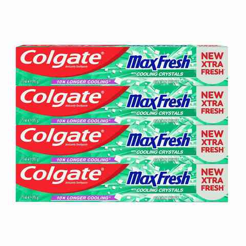 Colgate Max Fresh Clean Mint Toothpaste Gel Green 75mlx4 price in UAE ...