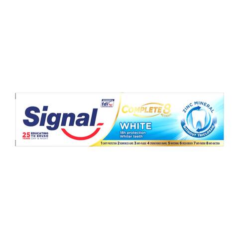 Signal Toothpaste Complete 8 White - 75 Ml price in Egypt | Carrefour ...