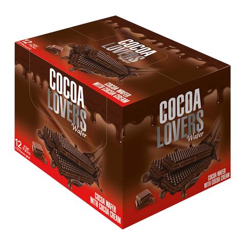 BiscoMisr Cocoa Lovers Wafer With Chocolate Cream - 6 Pieces - 12 Count ...