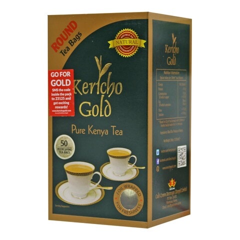 Buy Kericho Gold Pure Kenya Round Tea Bags 2g x Pack of 50 Online ...