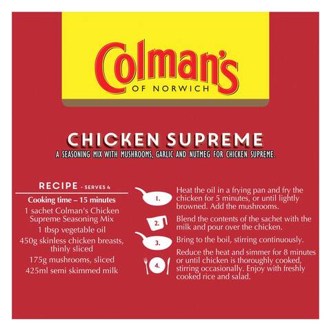 Buy Colman's Chicken Supreme Recipe Mix 38g Online - Carrefour Kenya
