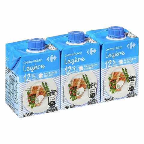 Carrefour UHT Light Cream 200ml Pack of 3 price in UAE | Carrefour UAE ...