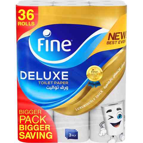 Fine Toilet Deluxe Highly Absorbent Sterilized Soft Strong Flushable ...