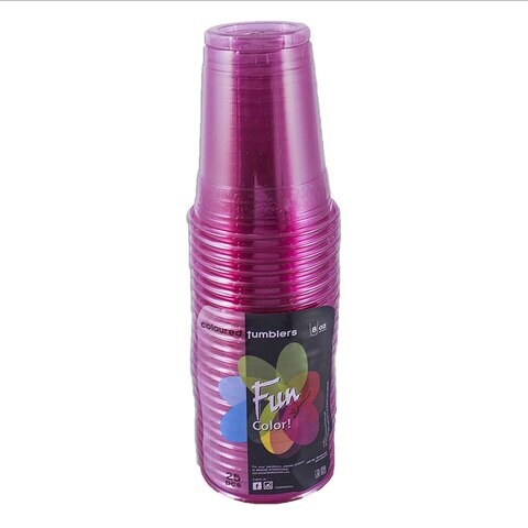 Fun Disposable Tumbler Fuchsia 250ml 25 price in UAE | Carrefour UAE ...