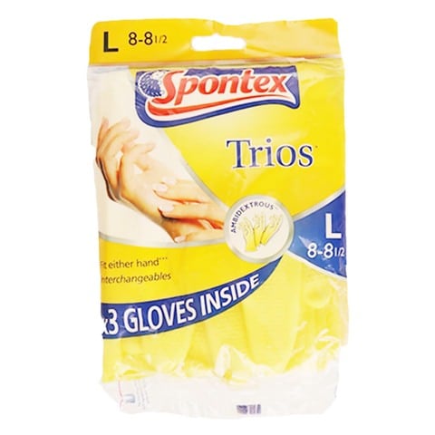 Spontex Hand Gloves Trios - Large Size - Yellow Color price in Egypt ...