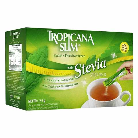 Tropicana Slim Calorie Free Stevia Sweetener 75g price in Kuwait ...