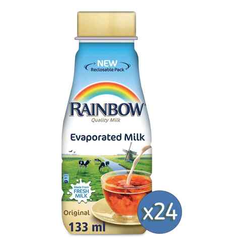 Rainbow Evaporated Milk 133ml Pack of 24 price in UAE | Carrefour UAE ...