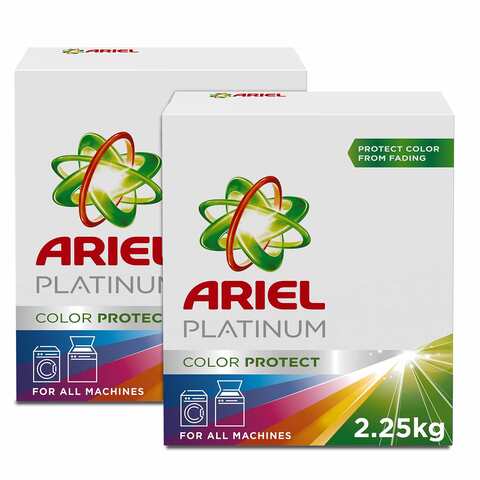 Ariel Platinum Colour Protect Laundry Detergent Powder White 2.25kg ...
