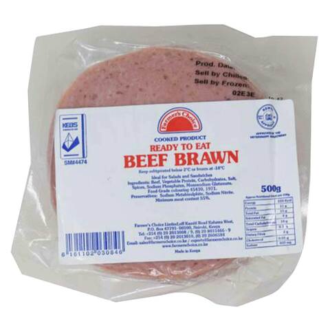 Buy Farmer's Choice Beef Brawn Slice 500g Online - Carrefour Kenya