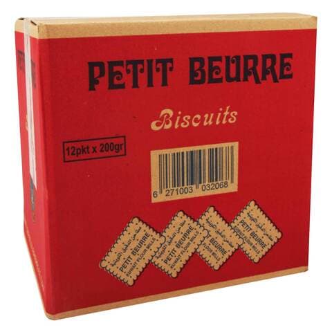 Kuwait Flour Mills And Bakeries Petit Beurre Biscuits 200g x Pack of 12 ...
