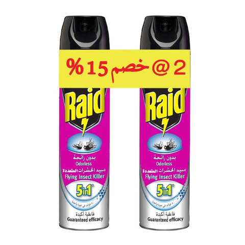 Raid Multi Insect Killer Odorless 300ml 2 (15%) price in Saudi Arabia ...