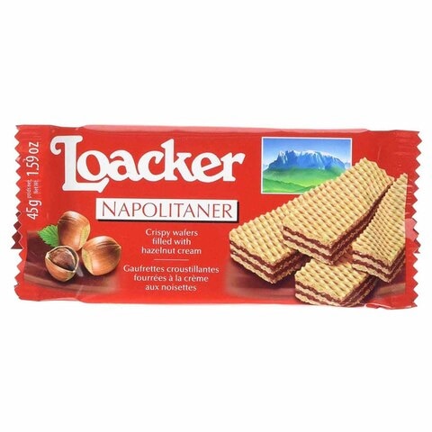 Loacker Napoliteaner Wafer with Nut - 45 gm price in Egypt | Carrefour ...