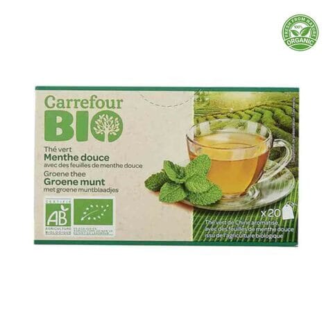Carrefour Bio Sweet Mint Green Organic Teabags Pack of 20 price in UAE ...