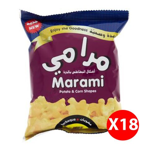 Marami Barbeque Potato Corn Shapes 14g 18 price in Saudi Arabia ...