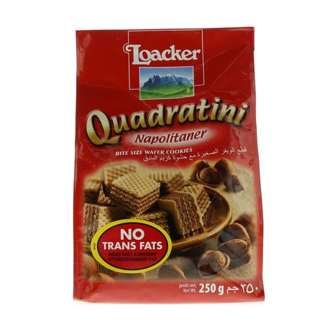 Loacker Quadratini Bite Size Wafer Cookies 250g price in Saudi Arabia ...