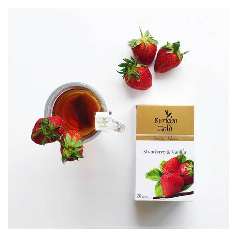 Buy Kericho Gold Strawberry And Vanilla Tea Bags 2g x Pack of 20 Online ...