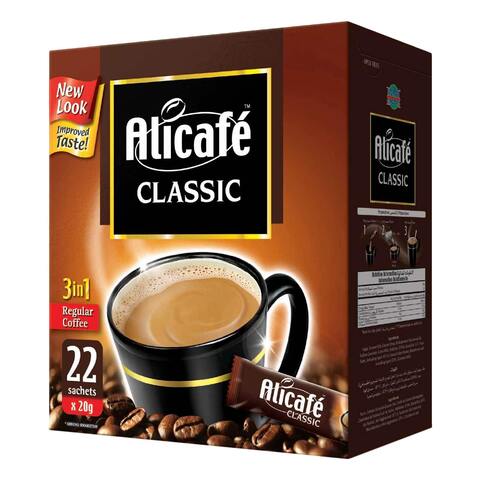 Buy Alicafe Classic 3 In 1 Instant Coffee 20g x Pack of 22 Online ...