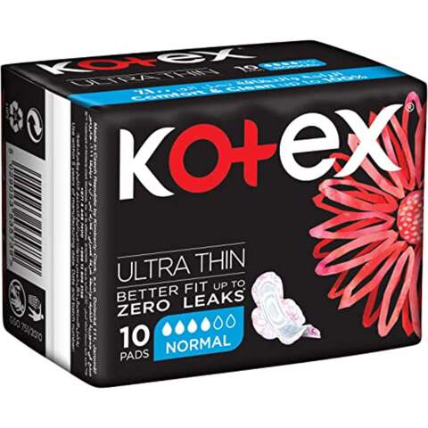 Kotex Ultra Thin Normal Pads With Wings White 10 Pads price in UAE ...