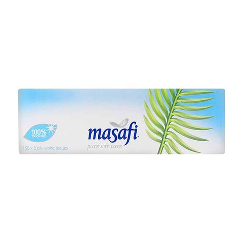 Masafi Pure Soft Care 2 Ply Facial Tissues White 150 count price in UAE ...