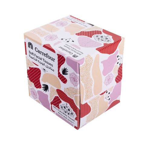 Carrefour soft facial tissues 100 x 2 ply white tissues cube price in ...