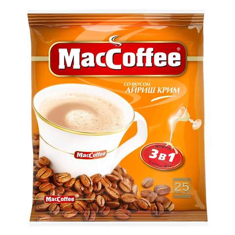 Buy MacCoffee 3 In 1 Irish Cream Coffee 18g x Pack of 10 Online ...