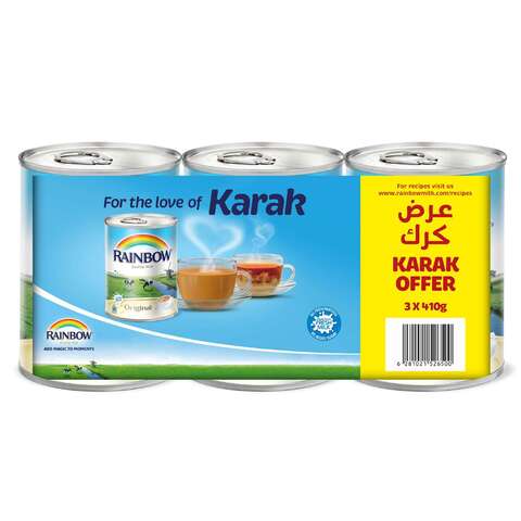 Rainbow Evaporated Milk 410g Pack of 3 price in UAE | Carrefour UAE ...