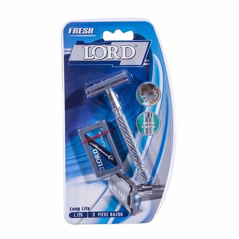 Lord Fresh Premium Safety Razor with 5 Platinum Blades - 3 Razors ...
