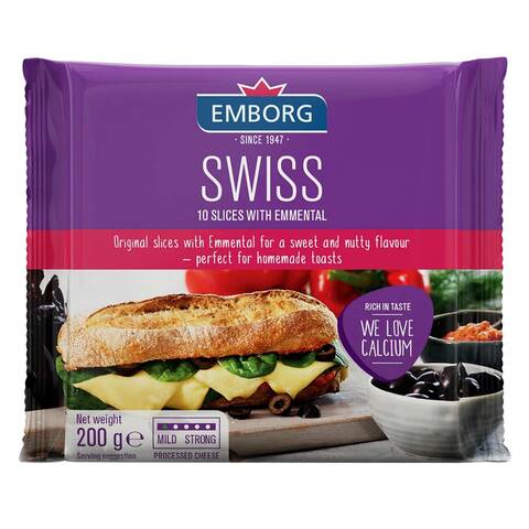 Buy Emborganic P/Sliced Cheese Swiss Em 200G Online - Carrefour Kenya