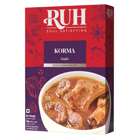 Buy Ruh Soul Satisfying Korma Recipe and Seasoning Mix 50g Online ...