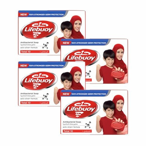 Lifebuoy Total 10 Soap Bar Red 160g Pack of 4 price in UAE | Carrefour ...