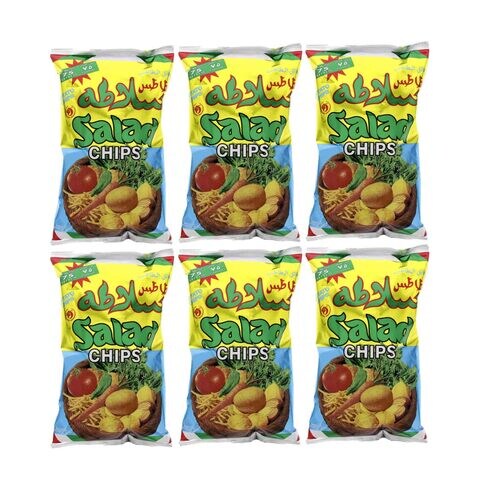 Al Jufair Salad Potato Chips 75g Pack of 6 price in UAE | Carrefour UAE ...
