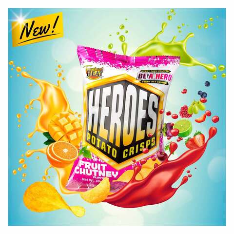 Buy Tropical Heat Snacks Heroes Crisps Fruit Chutney 110G Online ...