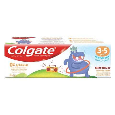 Colgate Fluoride Free Mint Kids Toothpaste 3 To 5 Years 60ml price in ...