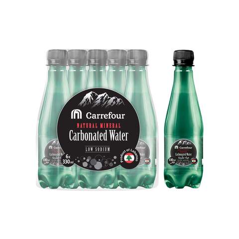 Carrefour Low Sodium Natural Mineral Carbonated Water 330ml Pack of 6 price in UAE | Carrefour ...