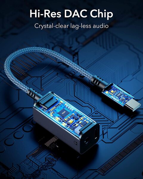 ESR Type C To 3.5mm + Type C Converter For Headphone & Charging