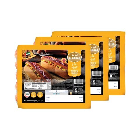 Al Areesh Chicken Franks 340g Pack of 3 price in UAE | Carrefour UAE ...