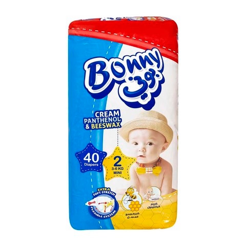 Bonny Mini Baby Diapers, Size 2 - 40 Diapers price in Egypt | Carrefour ...