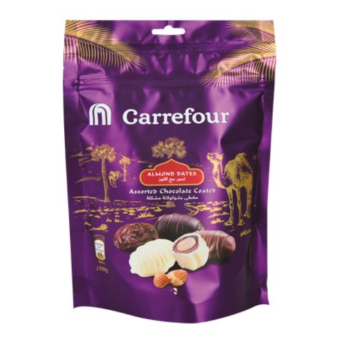 Carrefour Almond Dates Assorted Chocolate Coated 100g price in Saudi ...