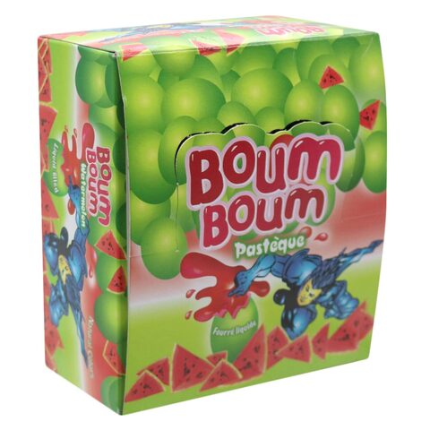 Buy Boum Boum Watermelon Liquid Filled Bubble Gum Pops 275g Online ...
