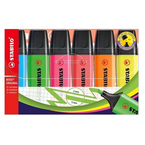 Stabilo Boss Highlighter Multicolour Pack of 6 price in UAE | Carrefour ...