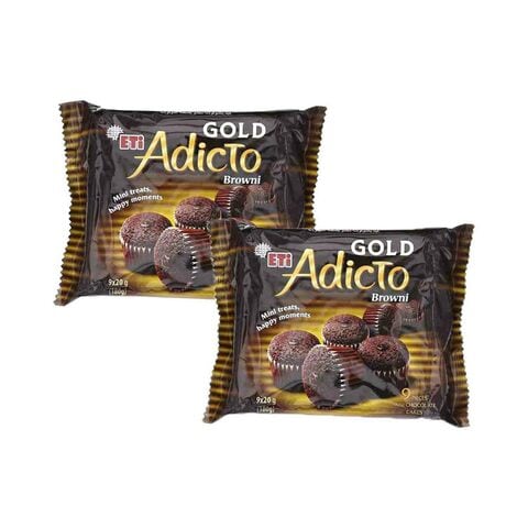 ETi Adicto Gold Mini Chocolate Cupcakes 180g Pack of 2 price in UAE ...
