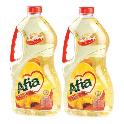 Afia Lightest On Stomach Sunflower Oil 1.5L Pack of 2 price in UAE ...