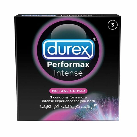 Durex Performax Intense Mutual Climax Condoms Clear 3 count price in ...